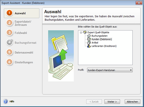 Quick start Lexware interface – Handyman Support